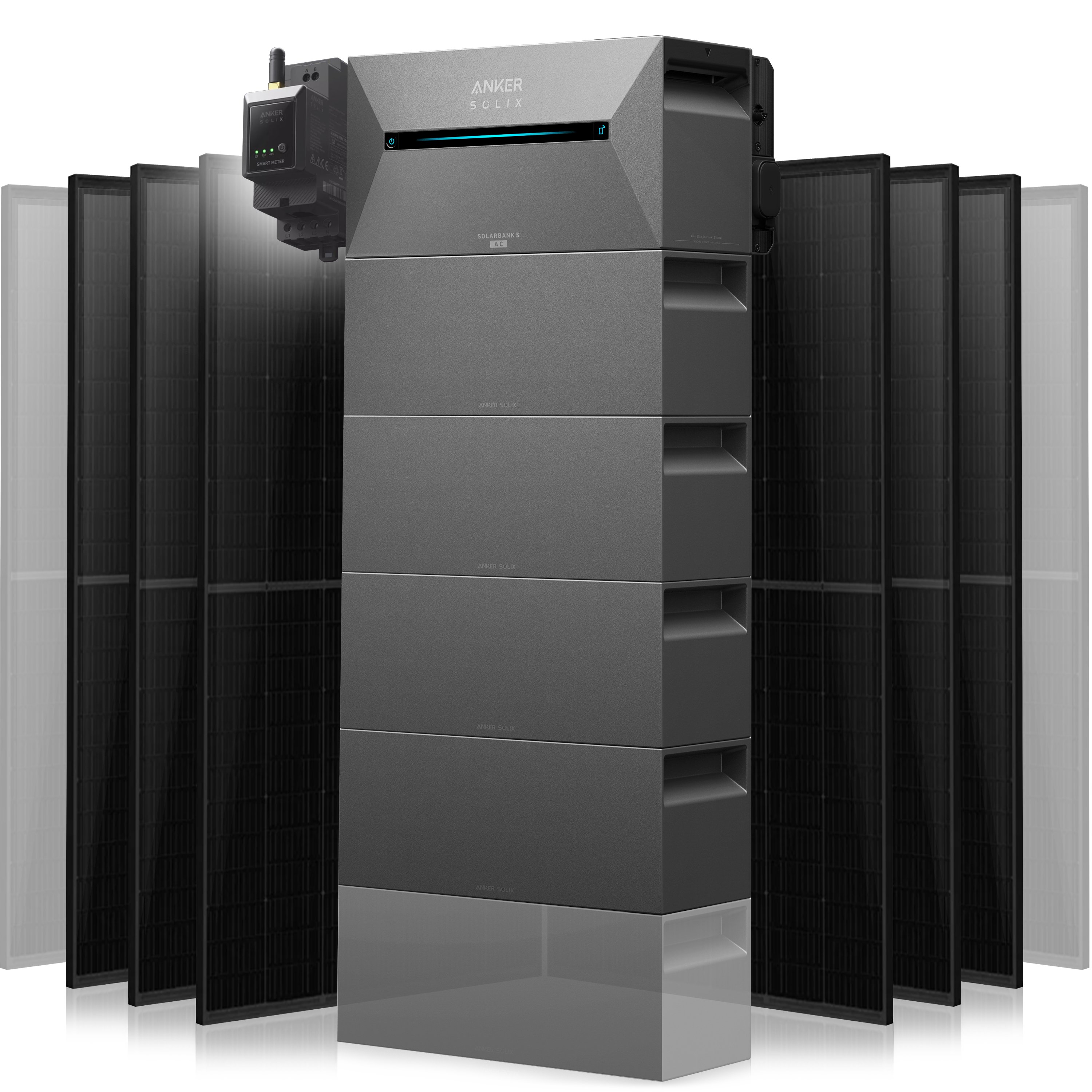 Anker Solix Solarbank 3 Pro Set 2640 Wp — 440 Wp (Bifazial) / 6 Module / 13,4 kWh / mit Anker ...