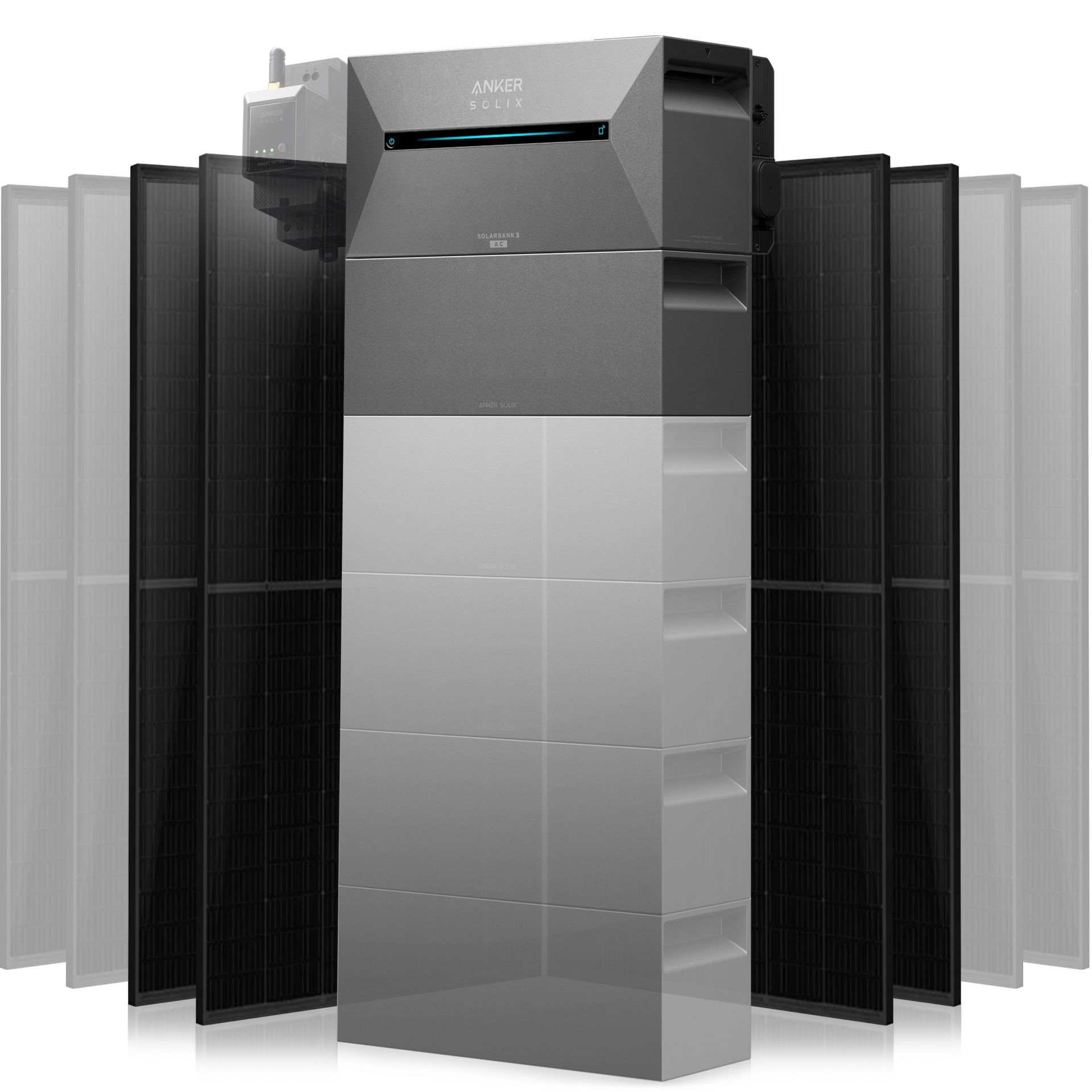 Anker Solix Solarbank 3 Pro Set 2000 Wp — 500 Wp (Full Black) / 4 Module / 5,4 kWh | 5,4 kWh ...